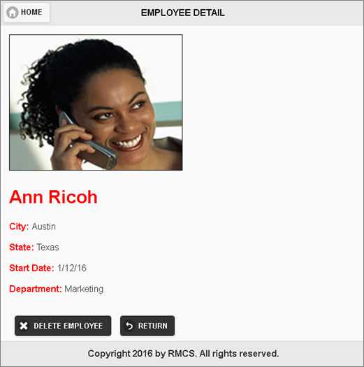 Employee Directory with jQuery Mobile